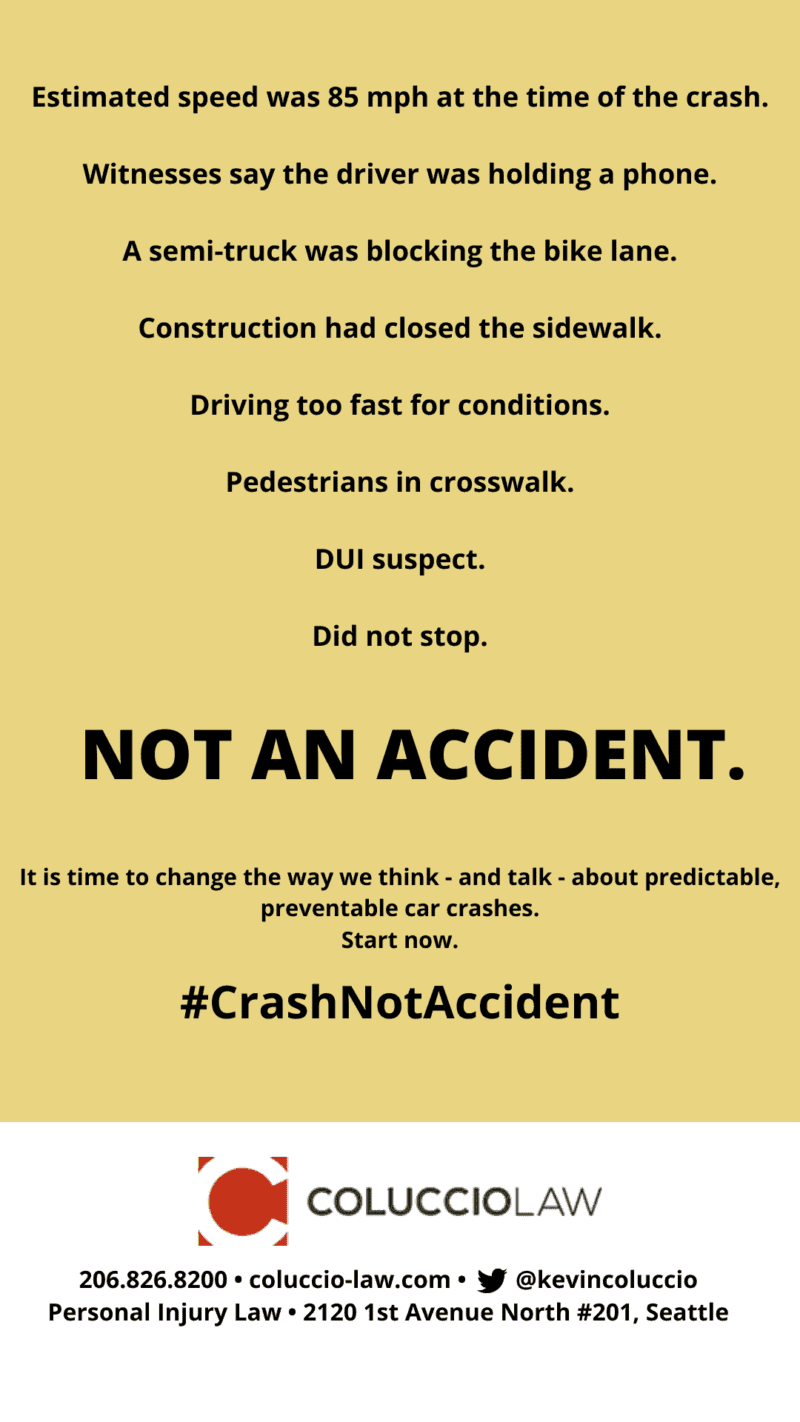 It's a crash, not an accident: the easiest resolution you can make